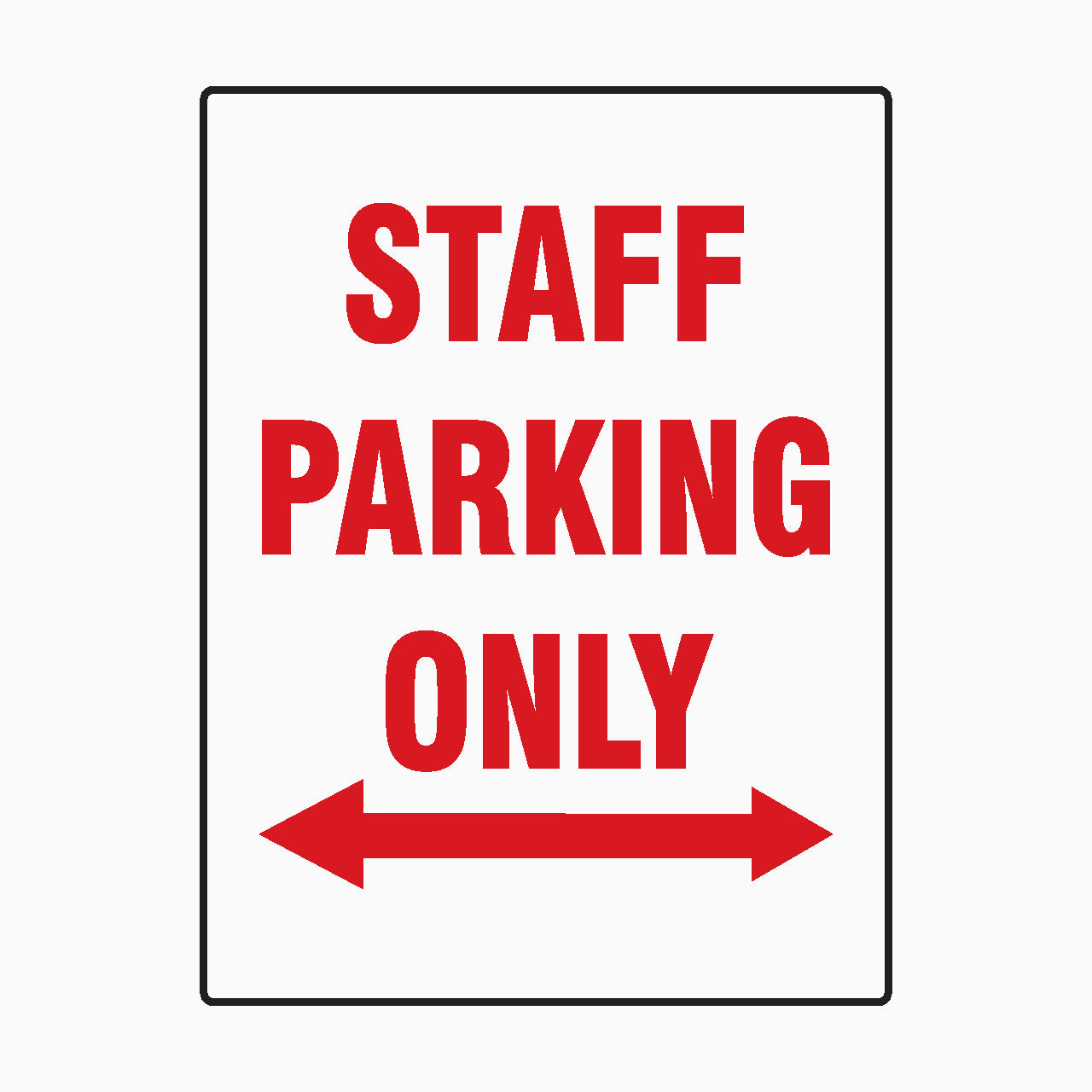 Parking Sign - STAFF PARKING ONLY SIGN – Get signs